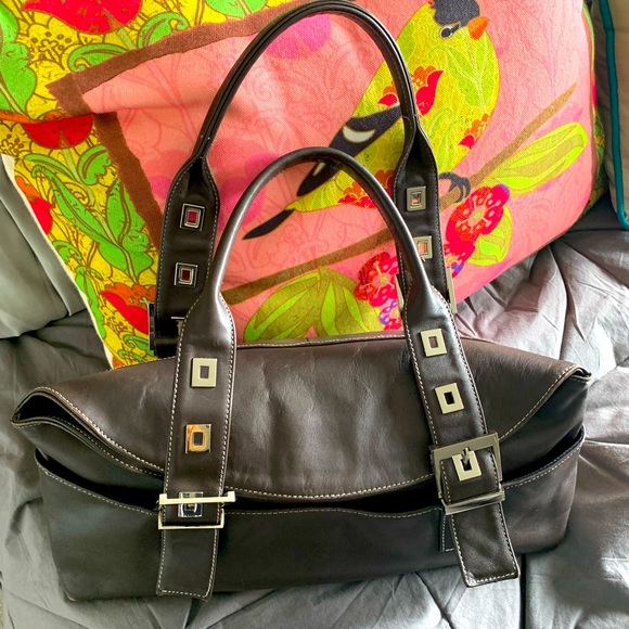 Perlina | Bags | Perlina Bag Soft Chocolate Brown Leather With Silver ...